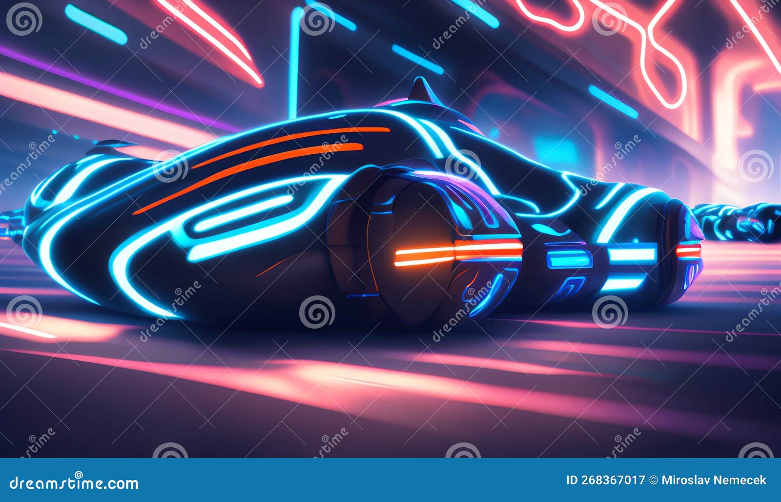 Inside the Tron, Generative AI Illustration Stock Illustration ...
