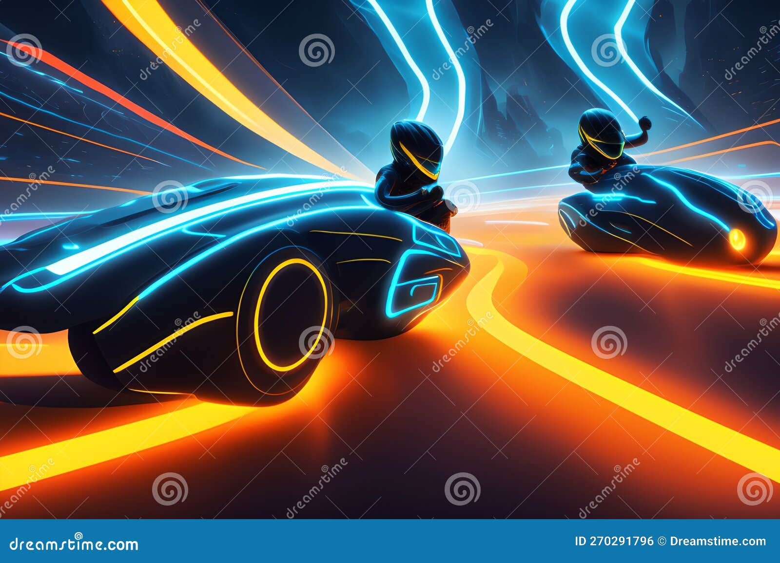 Inside the Tron, Generative AI Illustration Stock Illustration ...