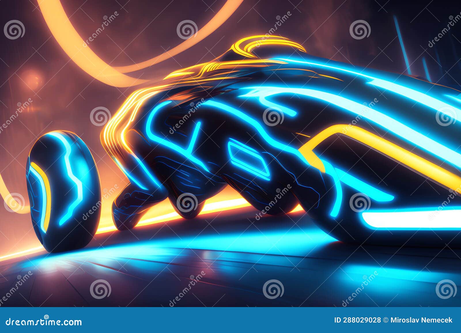 Inside the Tron, Generative AI Illustration Stock Illustration ...