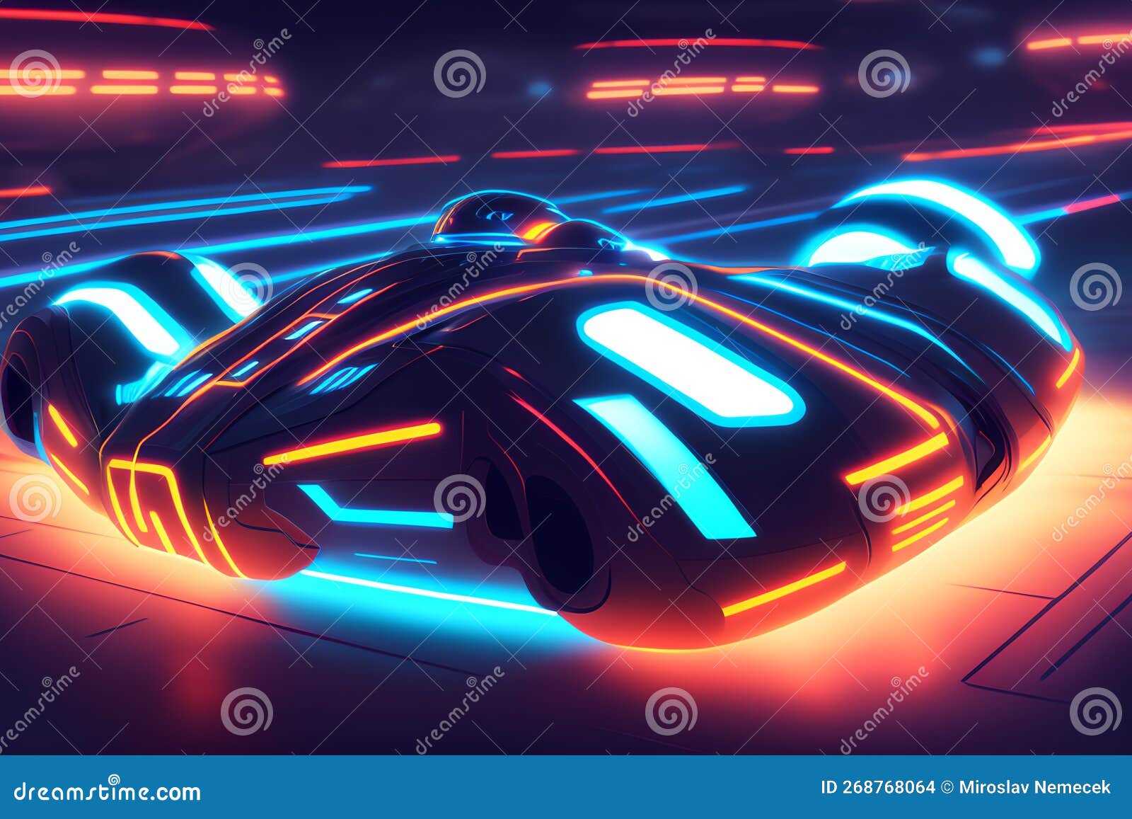 Inside the Tron, Generative AI Illustration Stock Photo - Image of ...