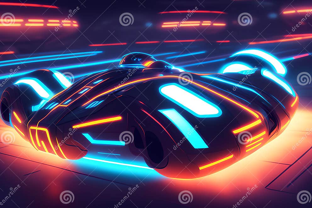 Inside the Tron, Generative AI Illustration Stock Photo - Image of ...