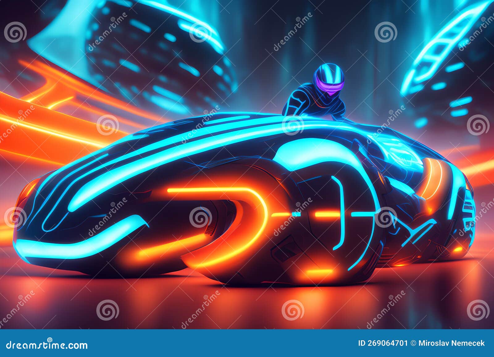 Inside the Tron, Generative AI Illustration Stock Illustration ...