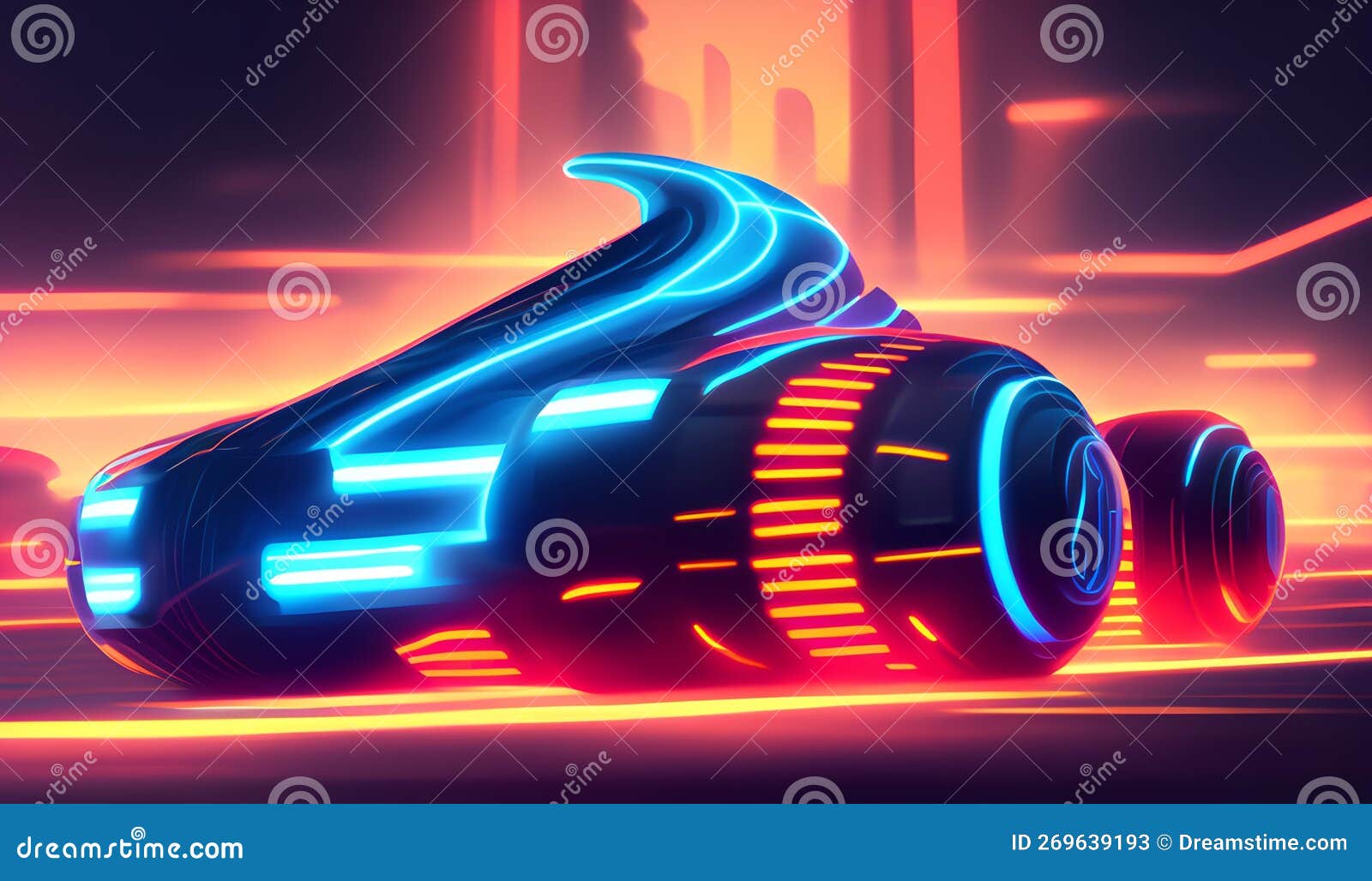 Inside the Tron, Generative AI Illustration Stock Illustration ...