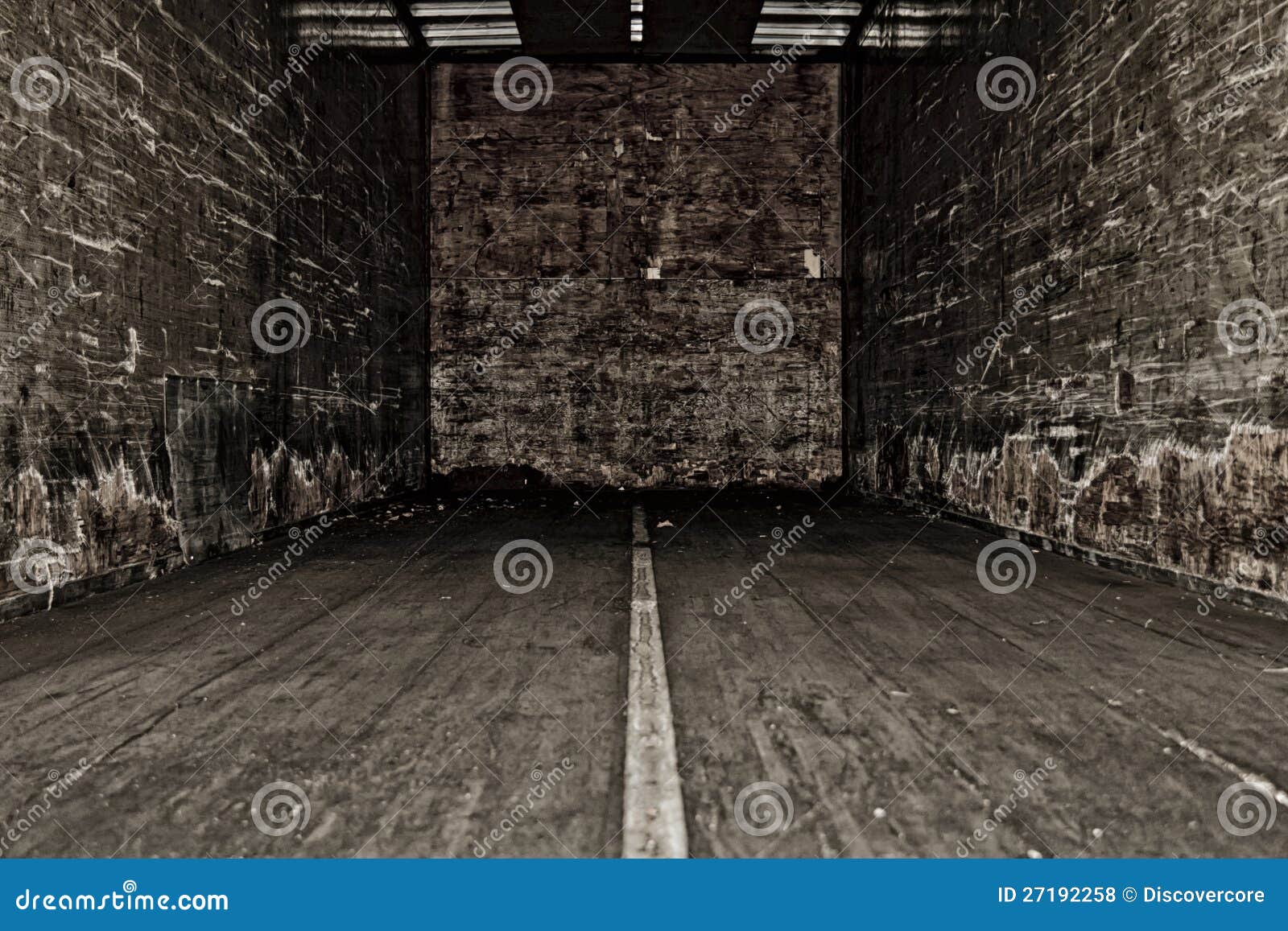 Inside Truck or Semi Trailer Stock Photo - Image of shipping, cargo ...