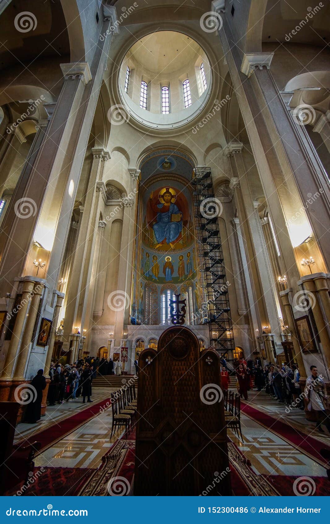 Inside Tsminda Sameba Cathedral Editorial Photo - Image of capital ...