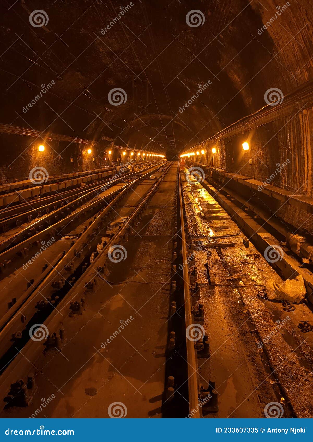 Inside the tunnel stock image. Image of tunnel, track - 233607335