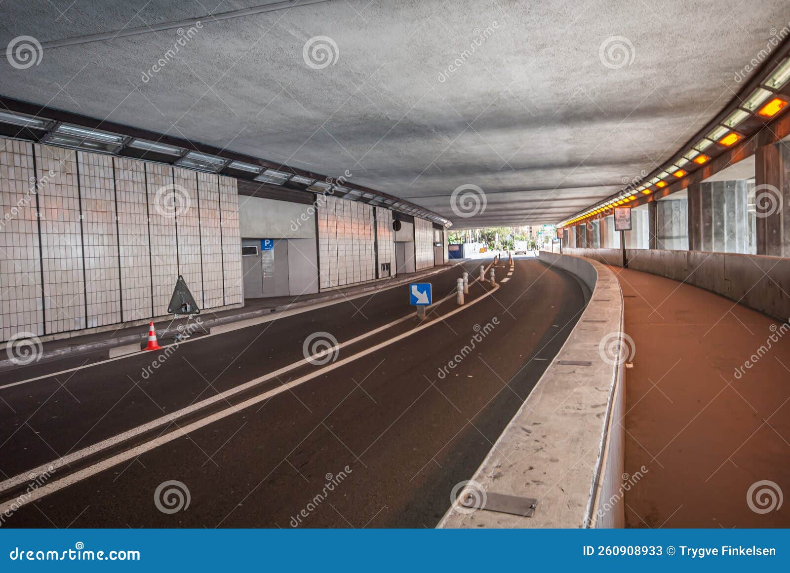 Inside the Tunnel of Boulevard Louis II.. Editorial Stock Photo - Image ...