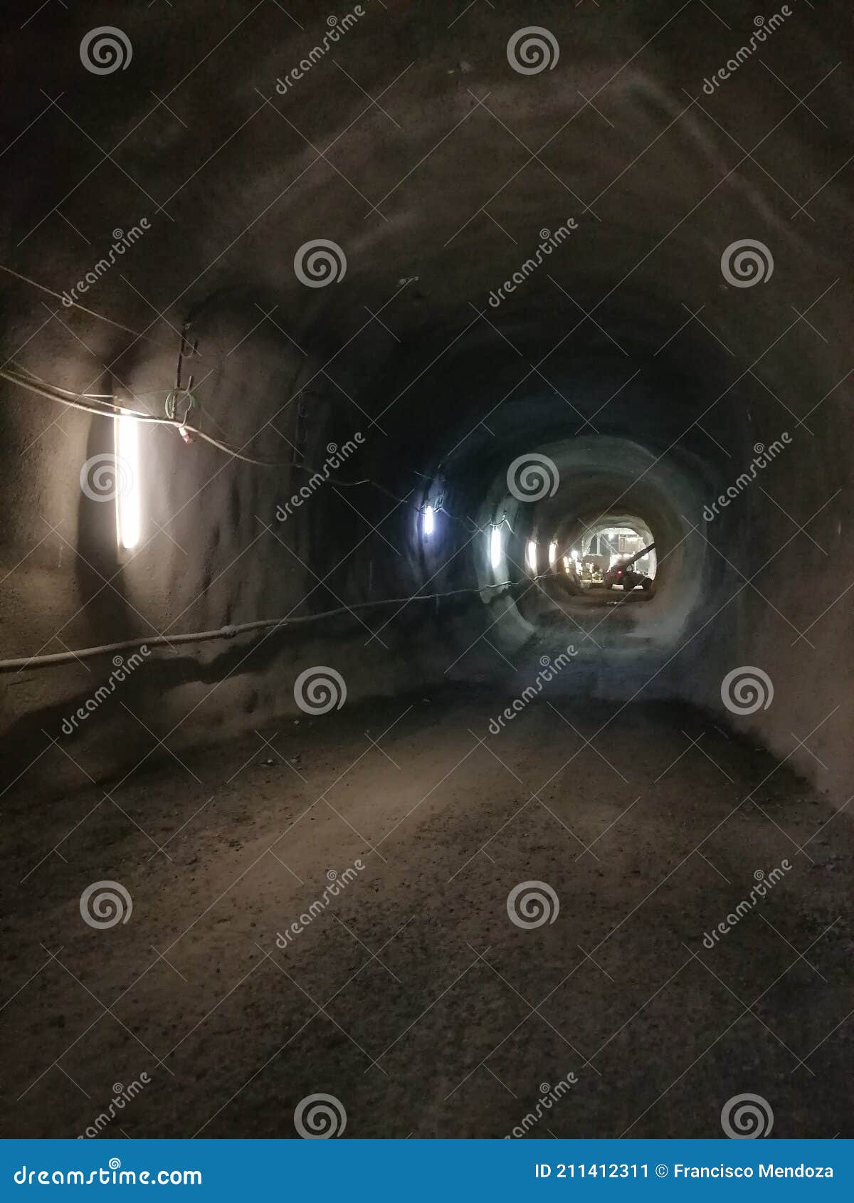 Inside the Tunnel, a Few Meters Underground Stock Image - Image of ...