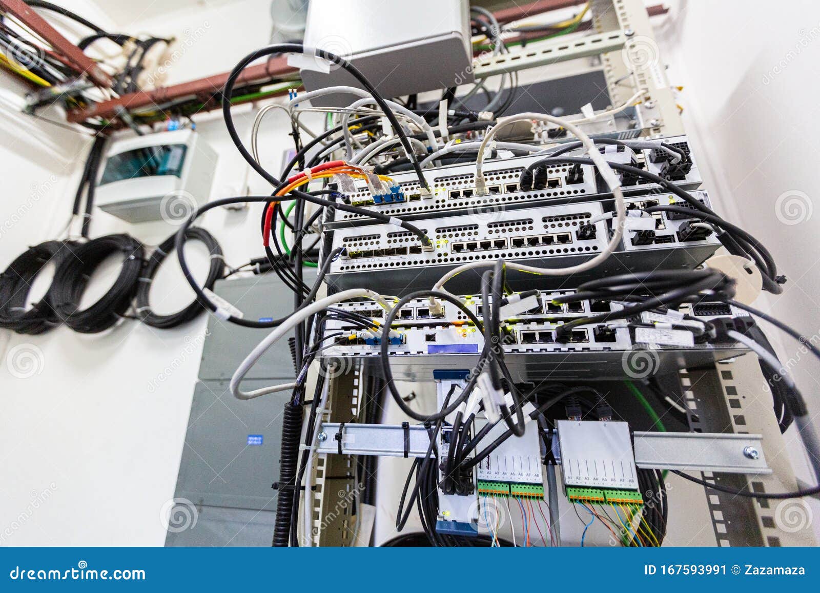 Inside of Typical Modern Basic Station of Communications Equipment and ...