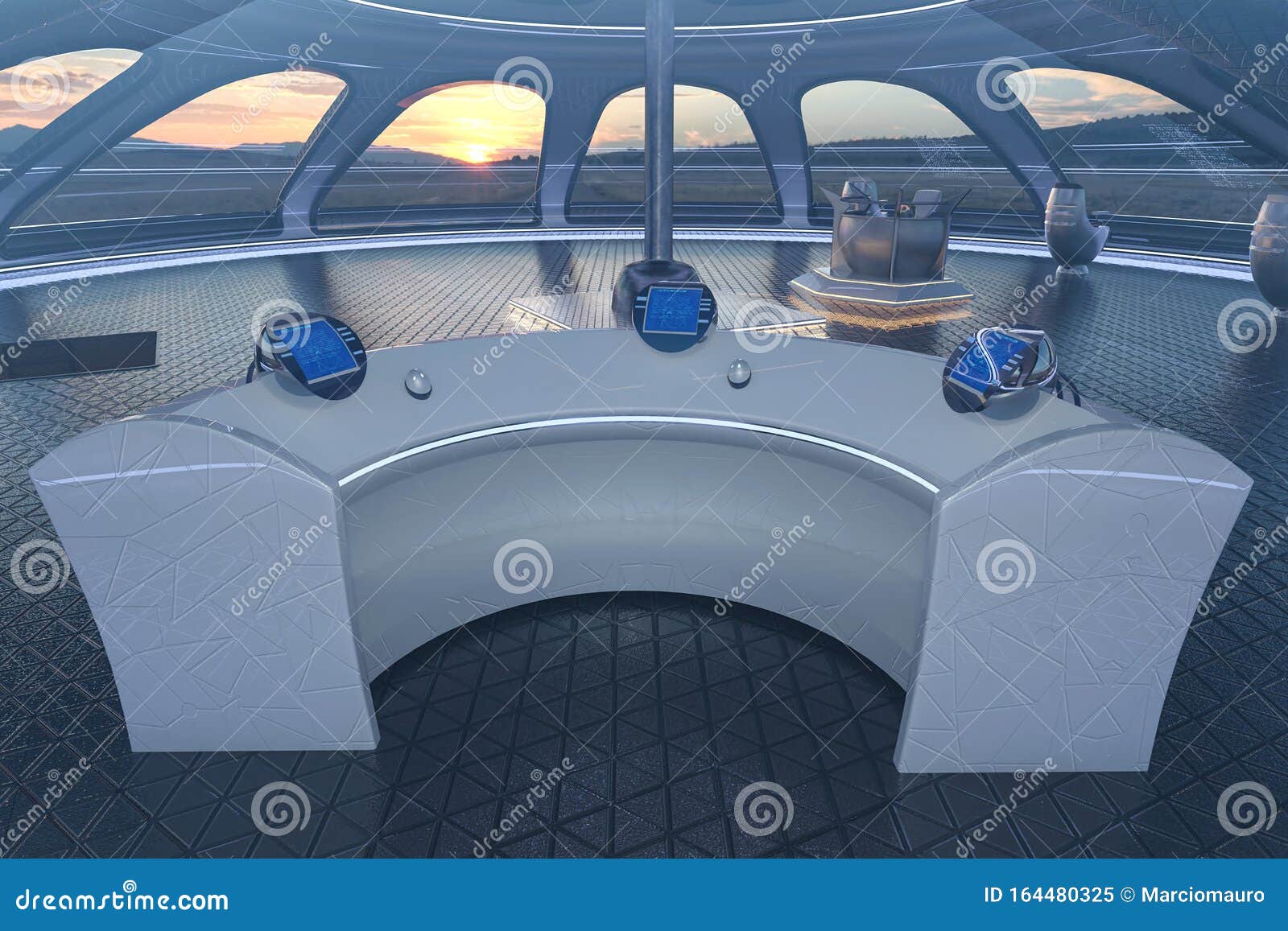 Inside the Ufo Space Ship Control Panel Stock Illustration ...