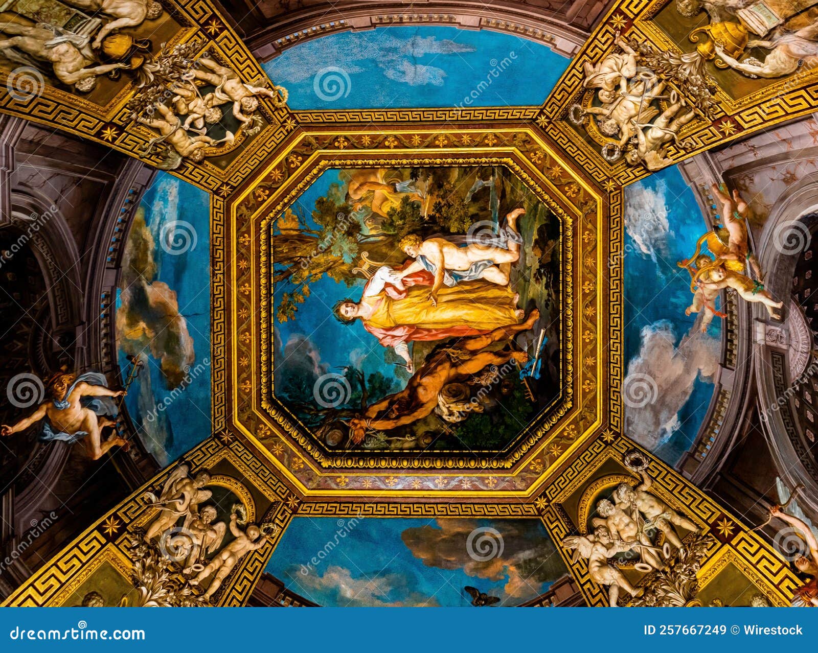 Inside Undershoot of a Dome of Saint Peter S Cathedral with Paintings ...