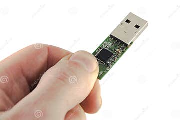 Inside Usb Structure in Hand. Exposed Circuit of Usb Flash Drive Stock ...
