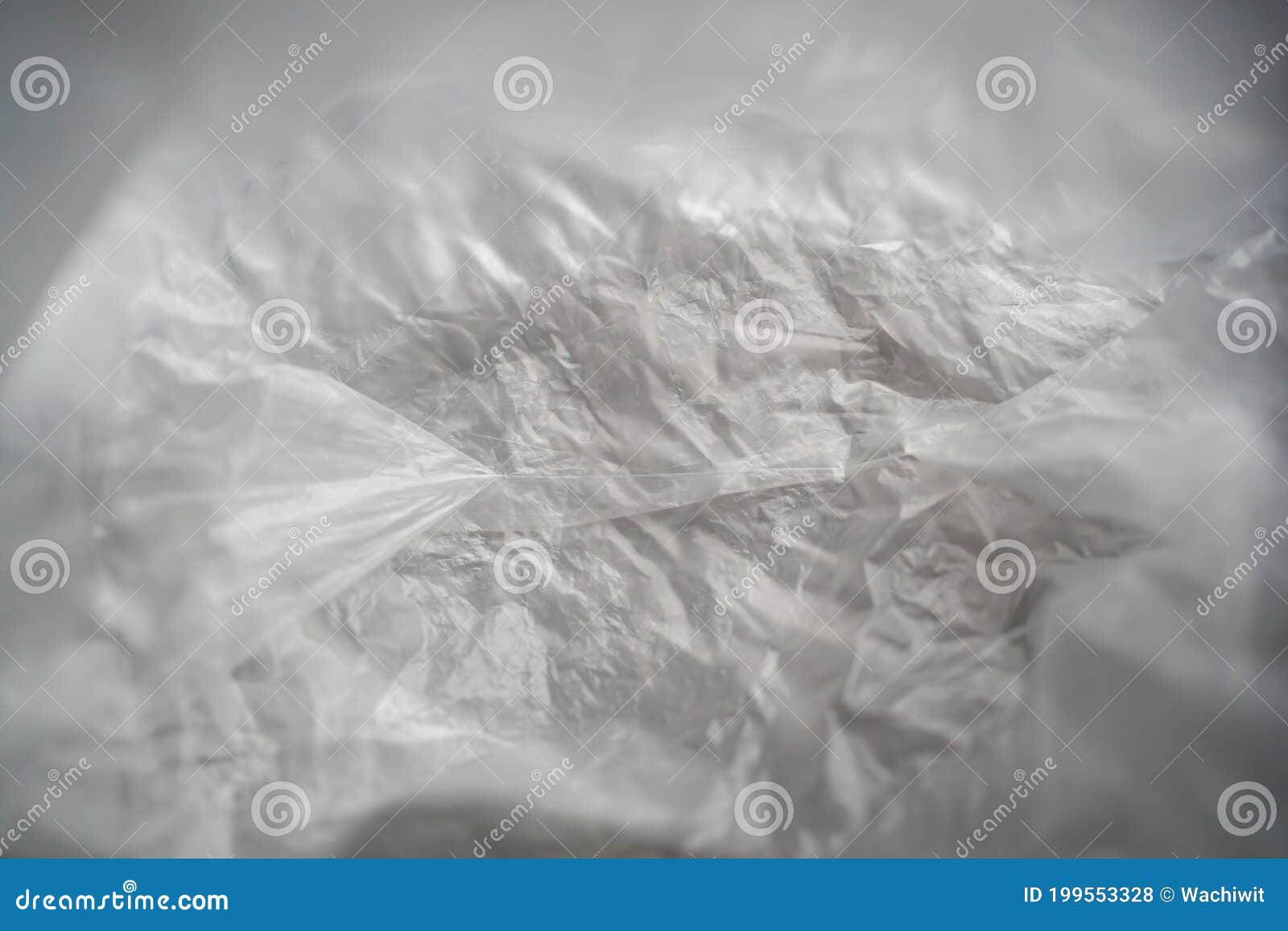 Used Crumpled Single Use Blue Plastic Bag With Handles Stock ...