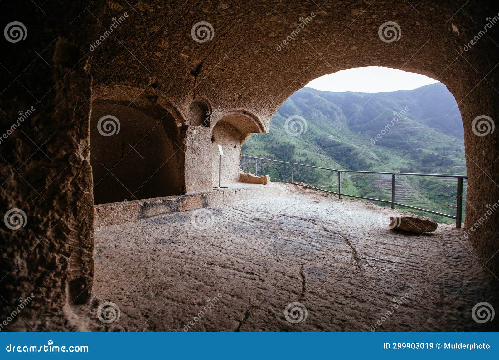 Inside Vardzia Cave Monastery in Georgia Stock Image - Image of hill ...