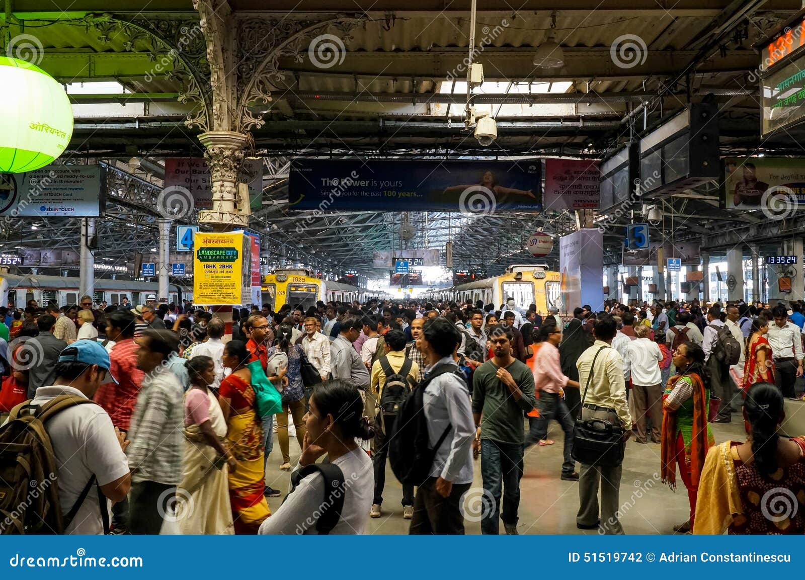 Inside Victoria Train Station, Mumbai Editorial Photography - Image of ...