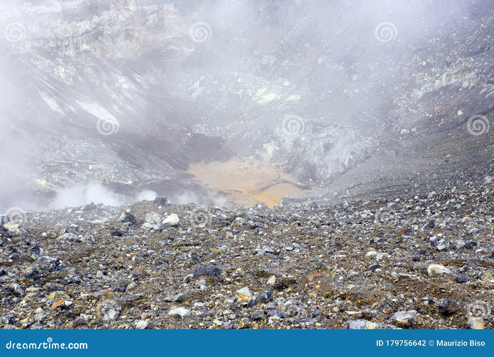 Inside View of an Active Volcano in Manado Stock Photo - Image of ...