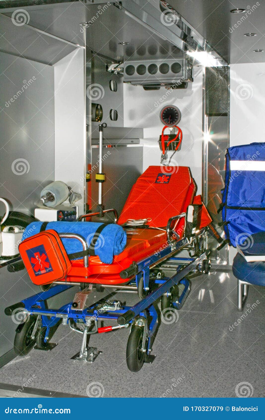 Ambulance bed stock image. Image of paramedic, patient - 170327079