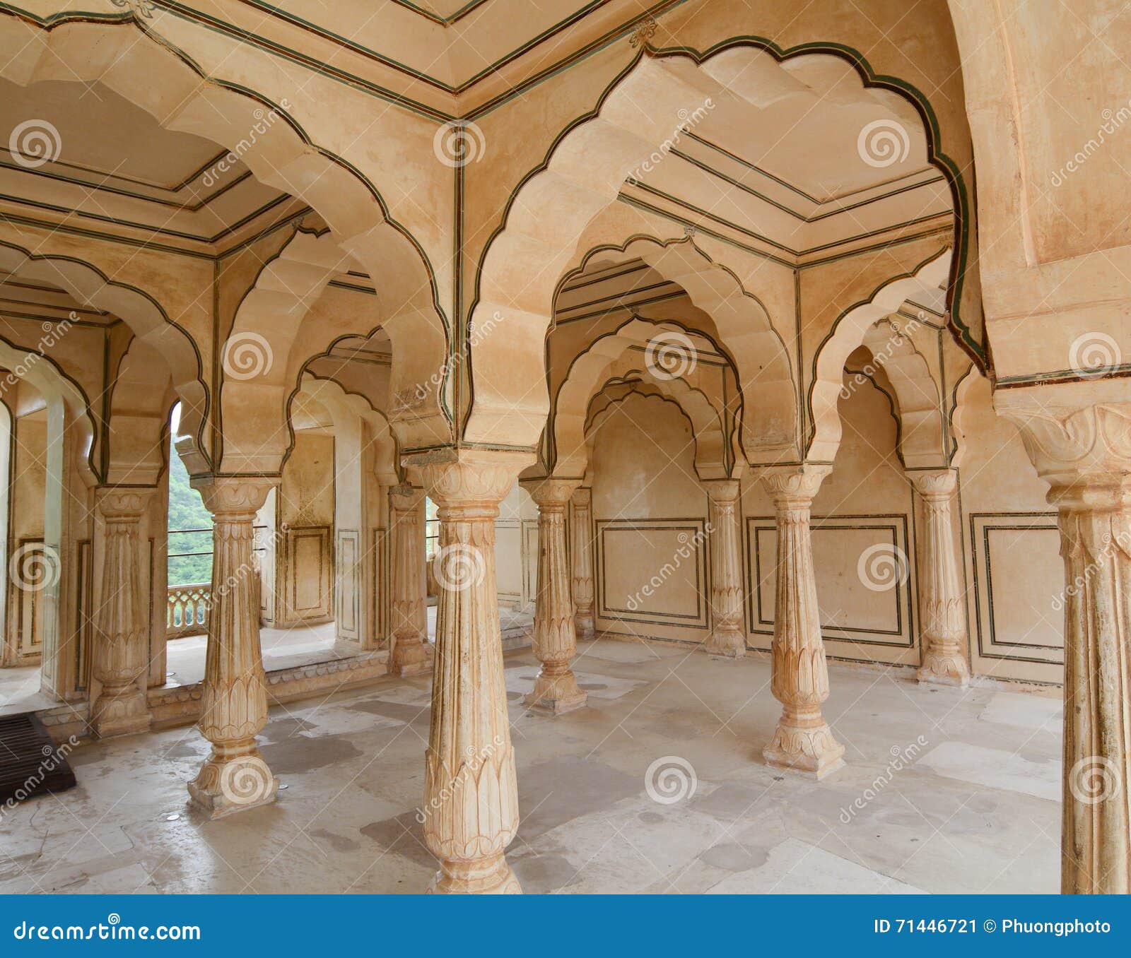 Inside View of the Amer Fort in Jaipur, India Stock Image - Image of ...