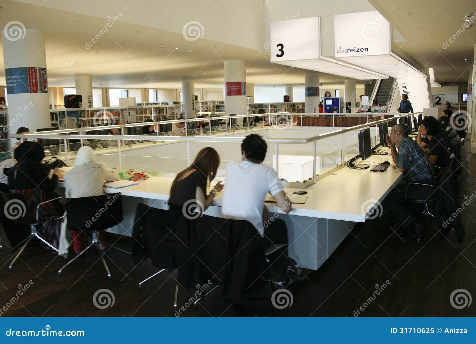 Inside View of Amsterdam Central Library Editorial Image - Image of ...