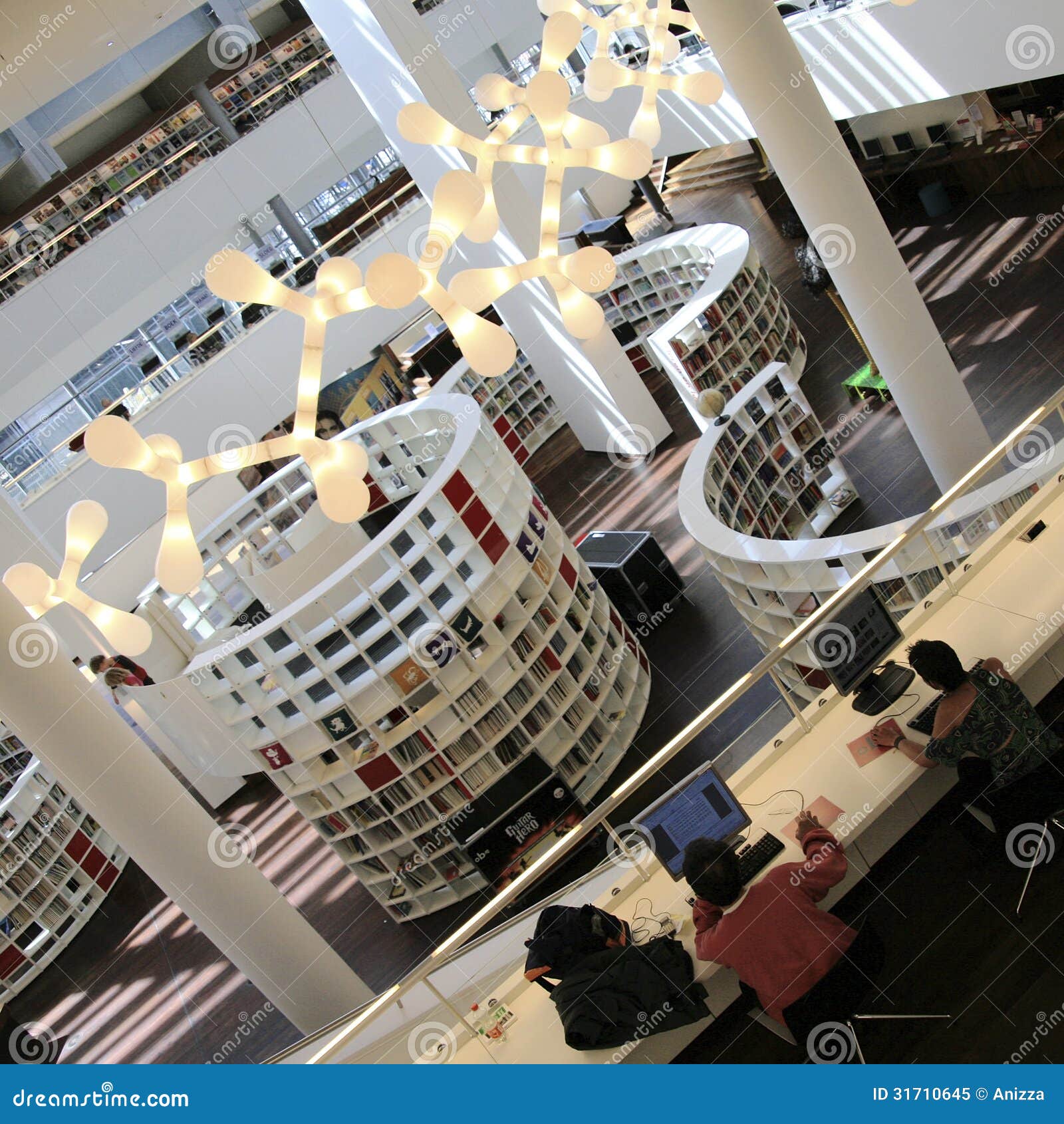 Inside View of Amsterdam Central Library Editorial Image - Image of ...