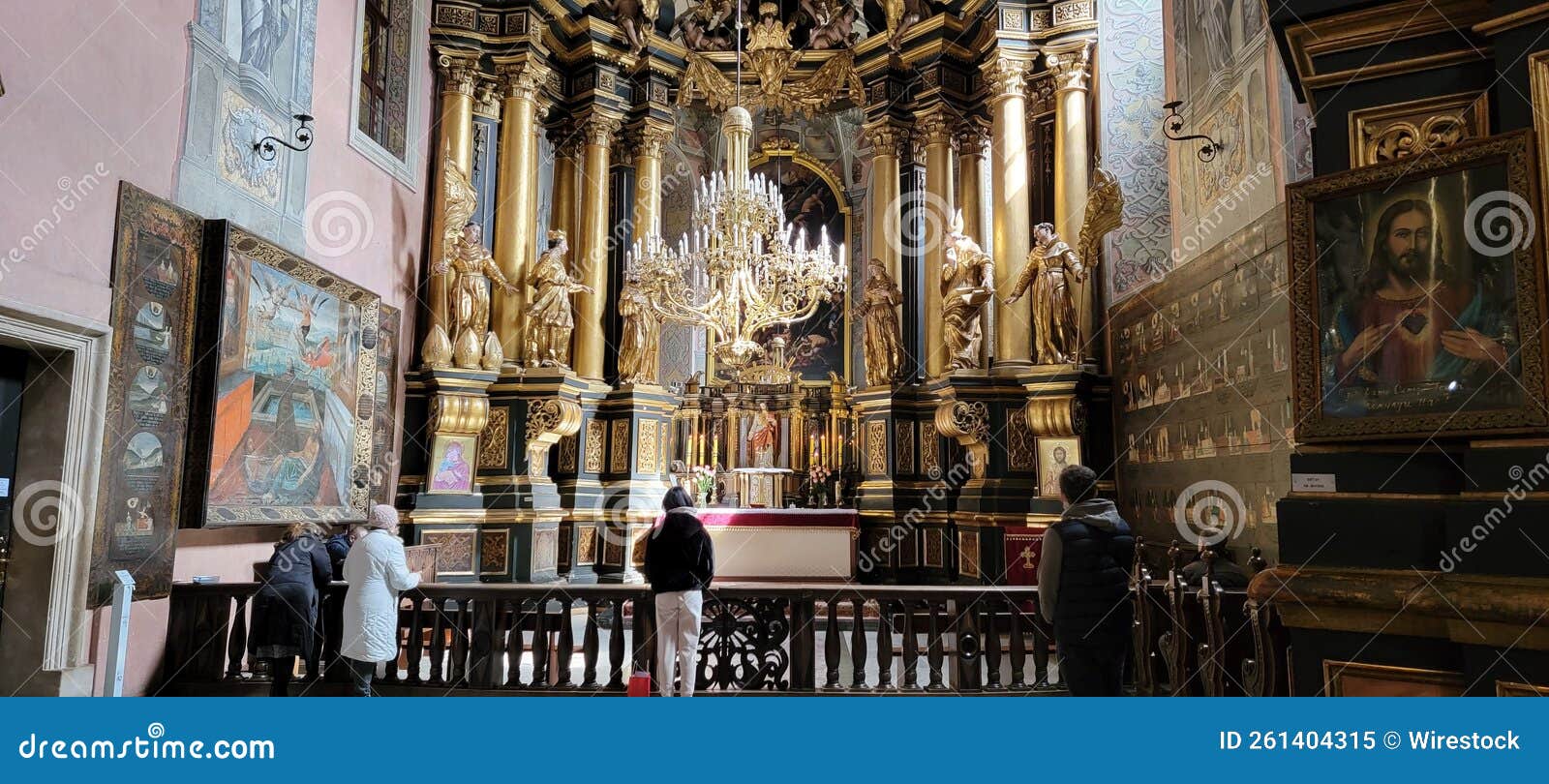 Inside View of Bernardine Monastery with Altar Vintage Architecture ... Inside View of Bernardine Monastery with Altar Vintage Architecture ...