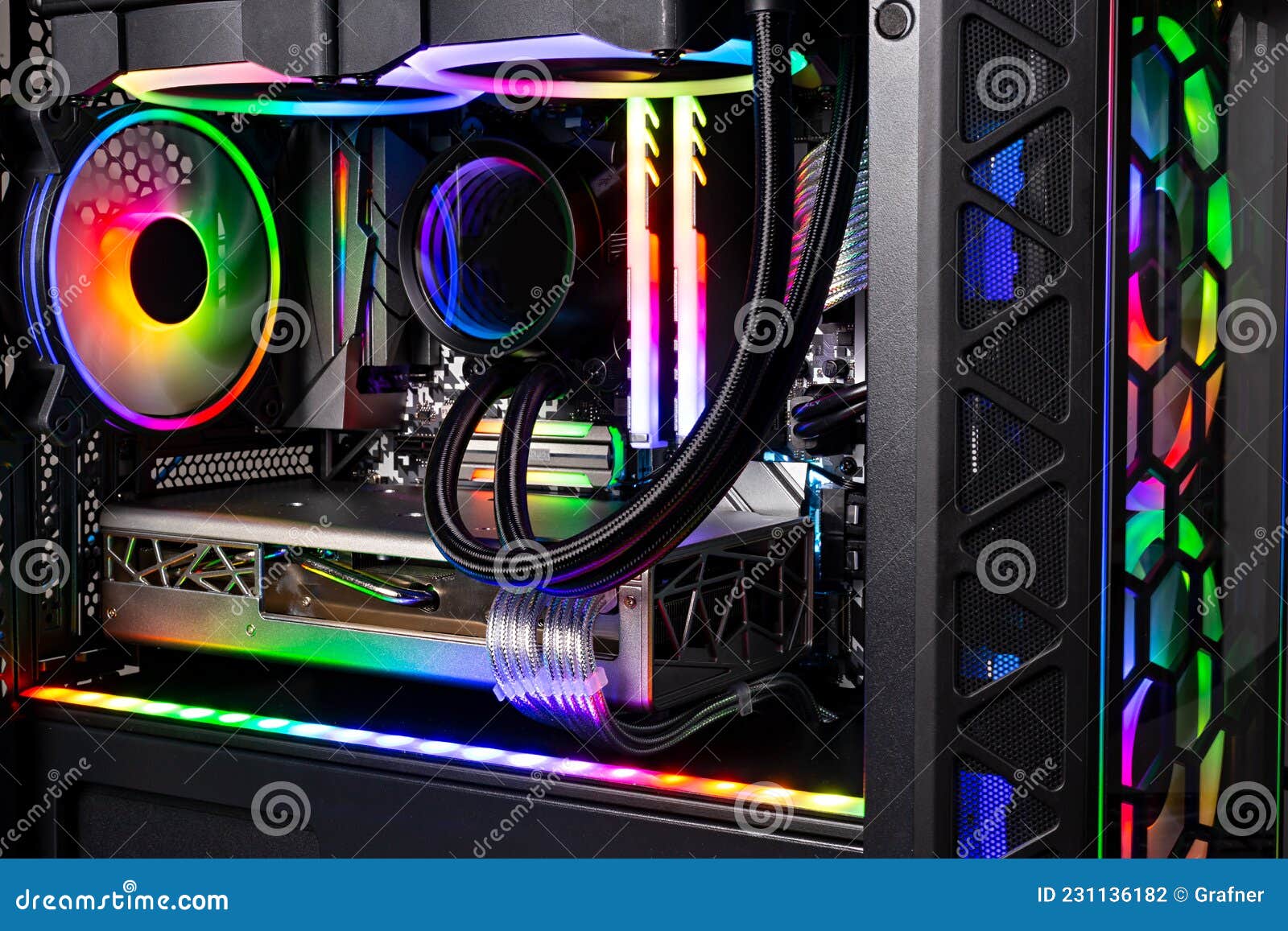 Inside View Black High End Custom Colorful Illuminated Bright Rainbow ...