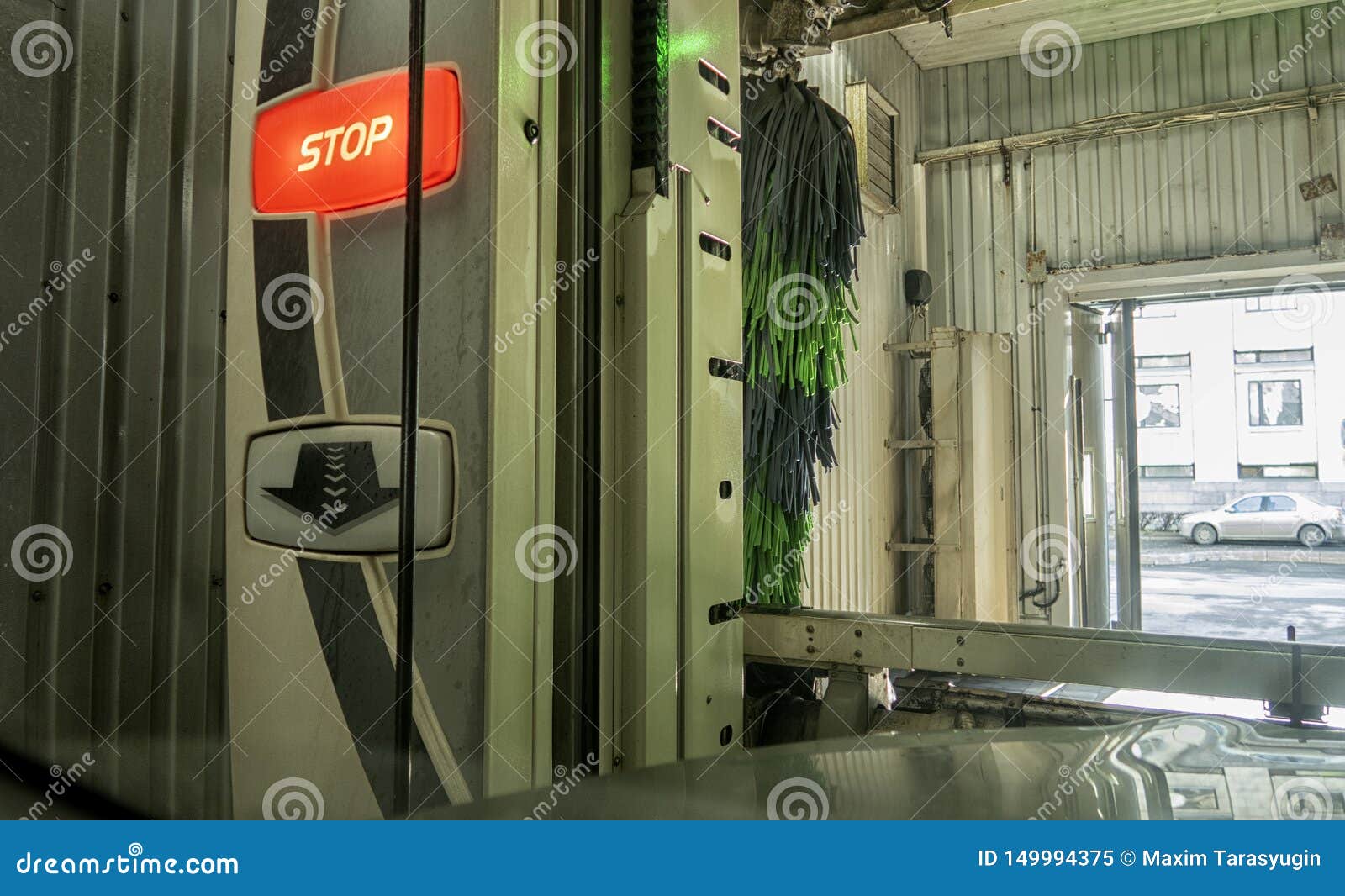 Inside View of a Car Being Washed on an Automatic Machine Stock Image ...