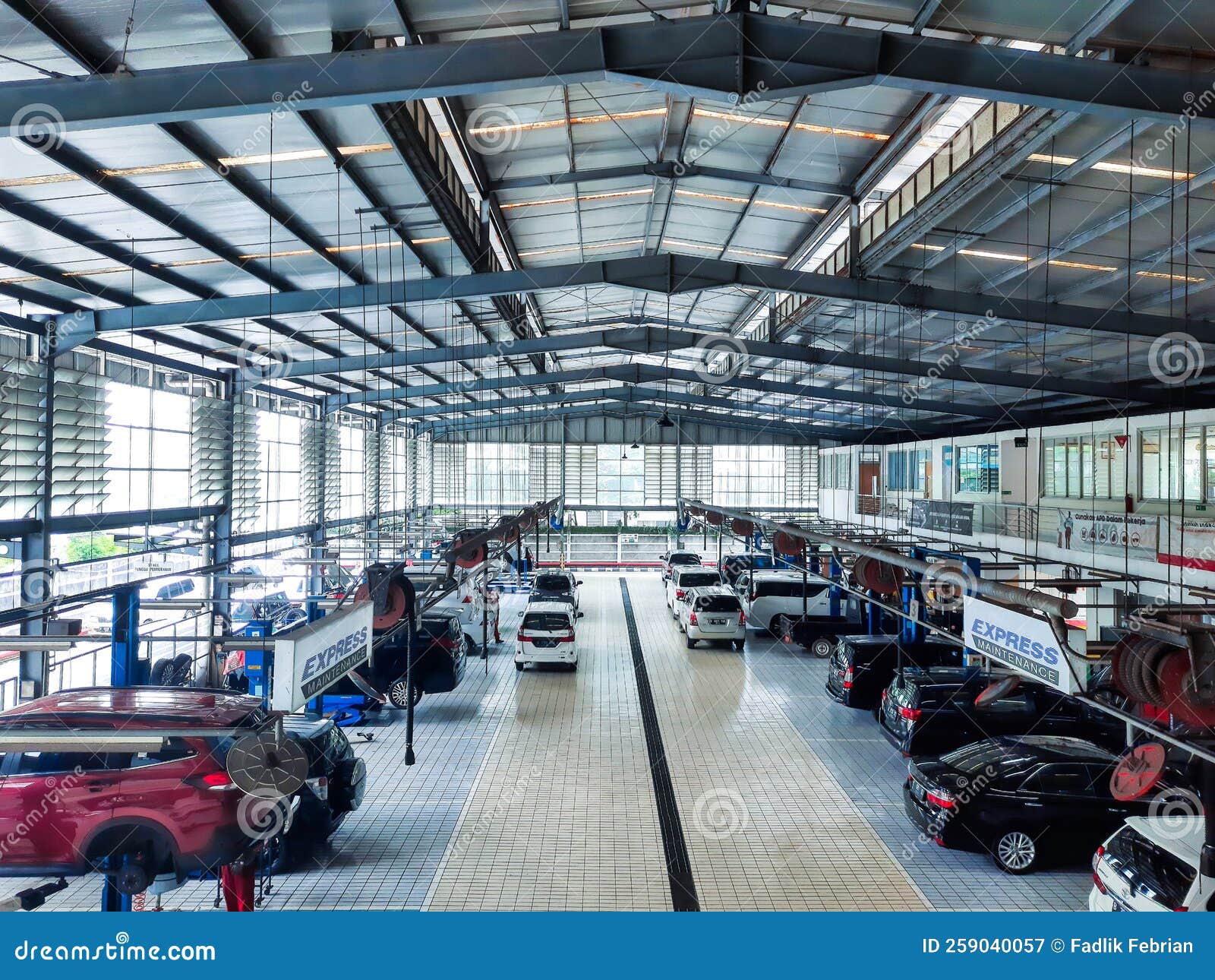 Inside View of a Auto Repair Shop Building Editorial Photography ...