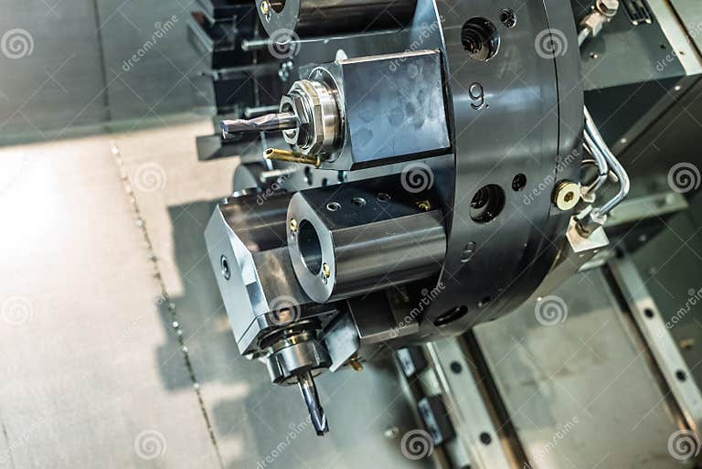 Inside View of a Cnc Machine. CNC Lathe Interior.Cnc Machine. the CNC ...
