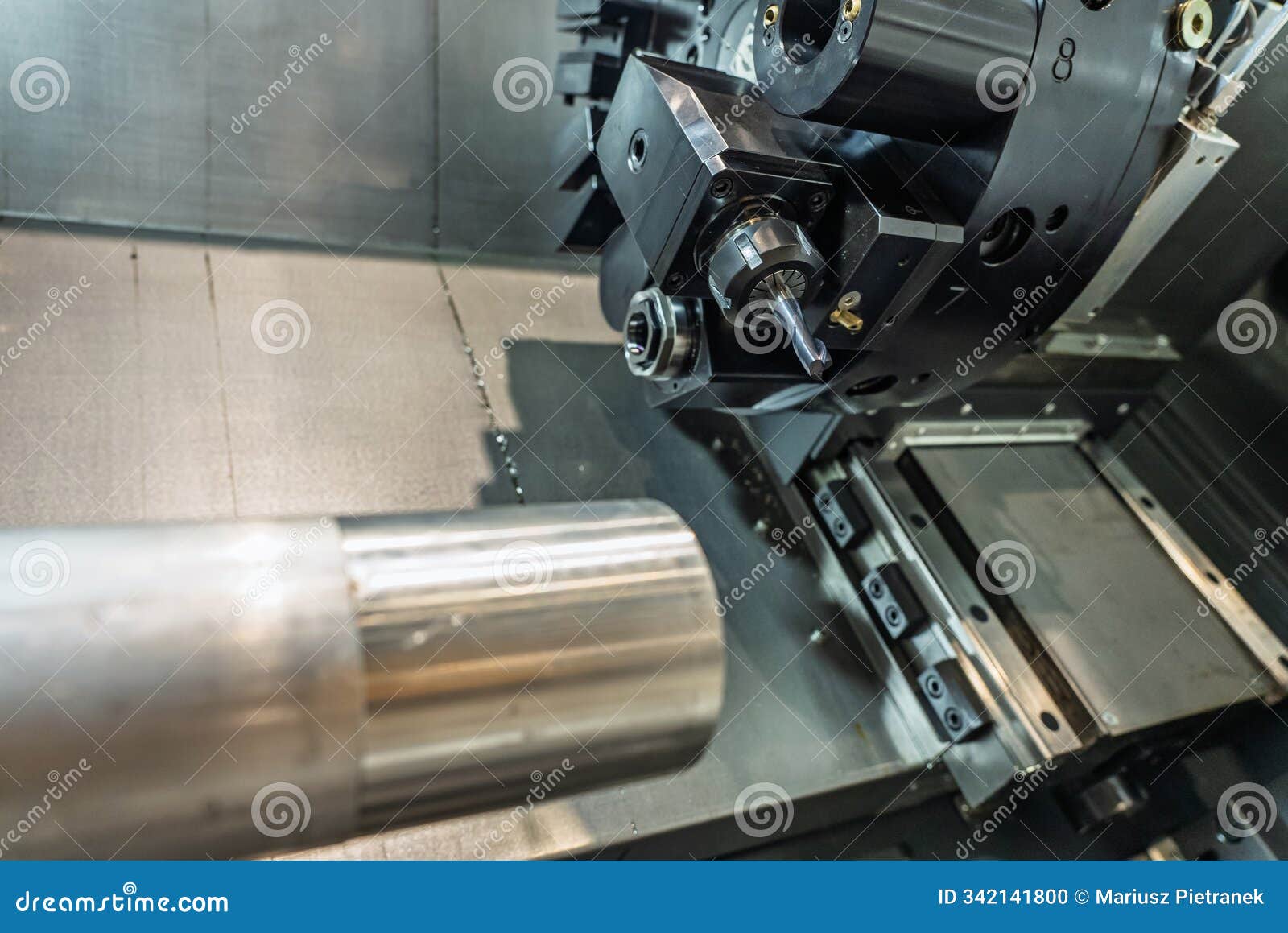 Inside View of a Cnc Machine. CNC Lathe Interior.Cnc Machine. the CNC ...