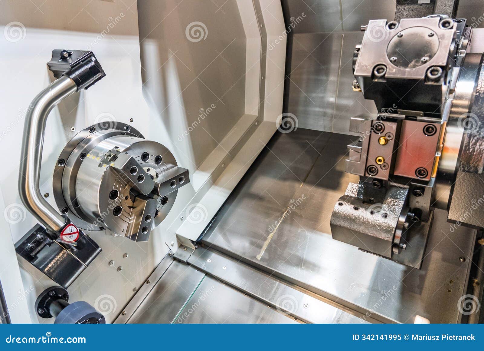 Inside View of a Cnc Machine. CNC Lathe Interior.Cnc Machine. the CNC ...