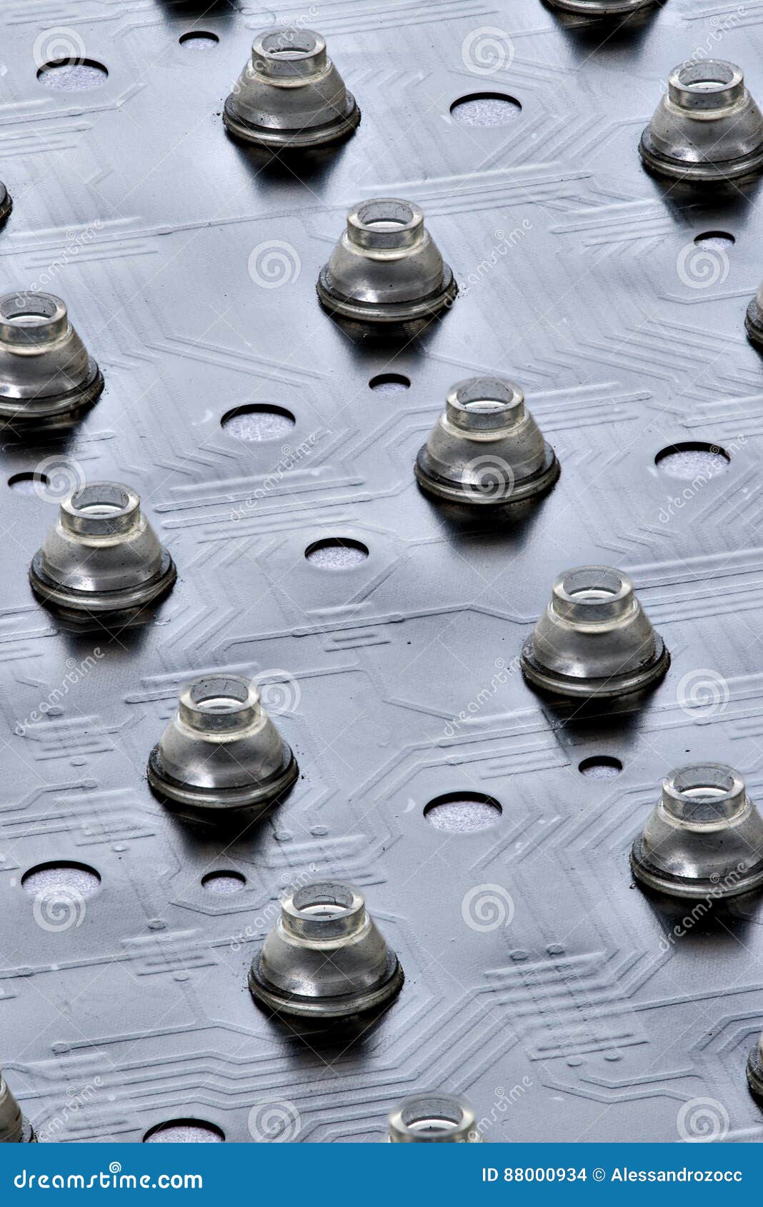 Inside View of Computer Keyboard Electronic Circuit and Buttons Stock ...