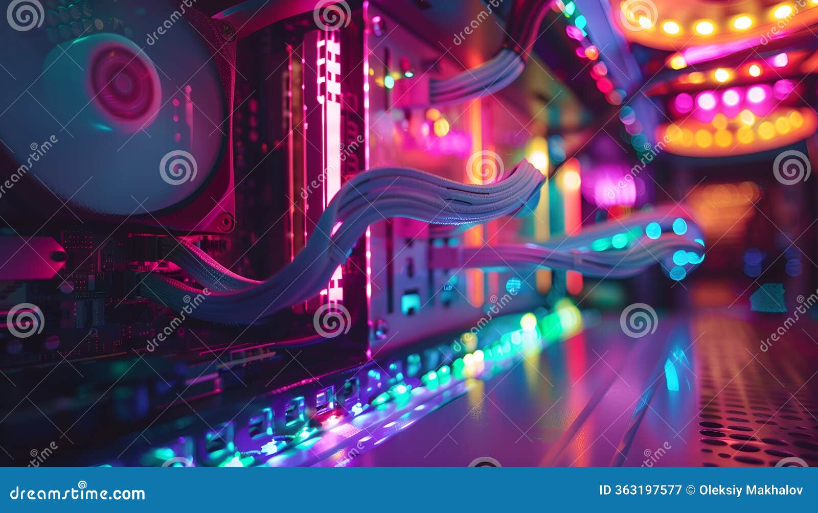 Inside View of Custom Colorful Illuminated Bright Rainbow RGB LED ...