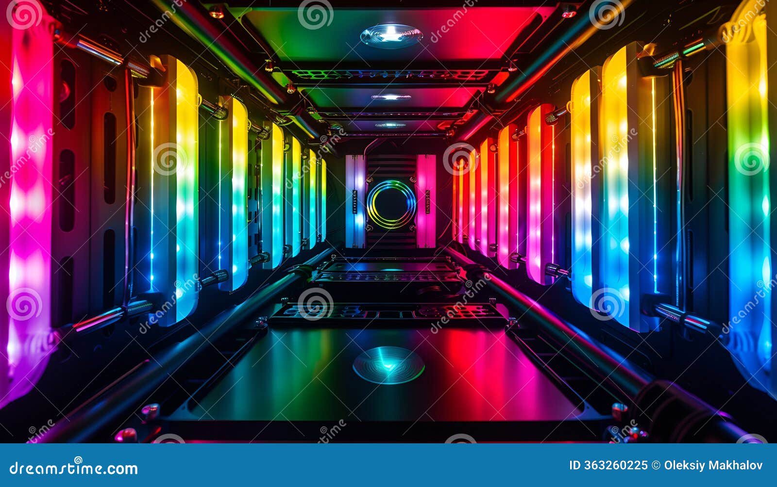 Inside View of Custom Colorful Illuminated Bright Rainbow RGB LED ...