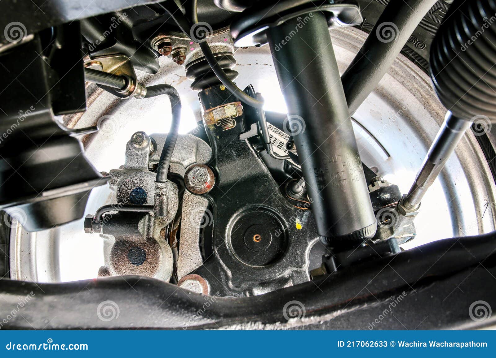 Inside View of Disc Brake and Plate Wheel Stock Image - Image of ...