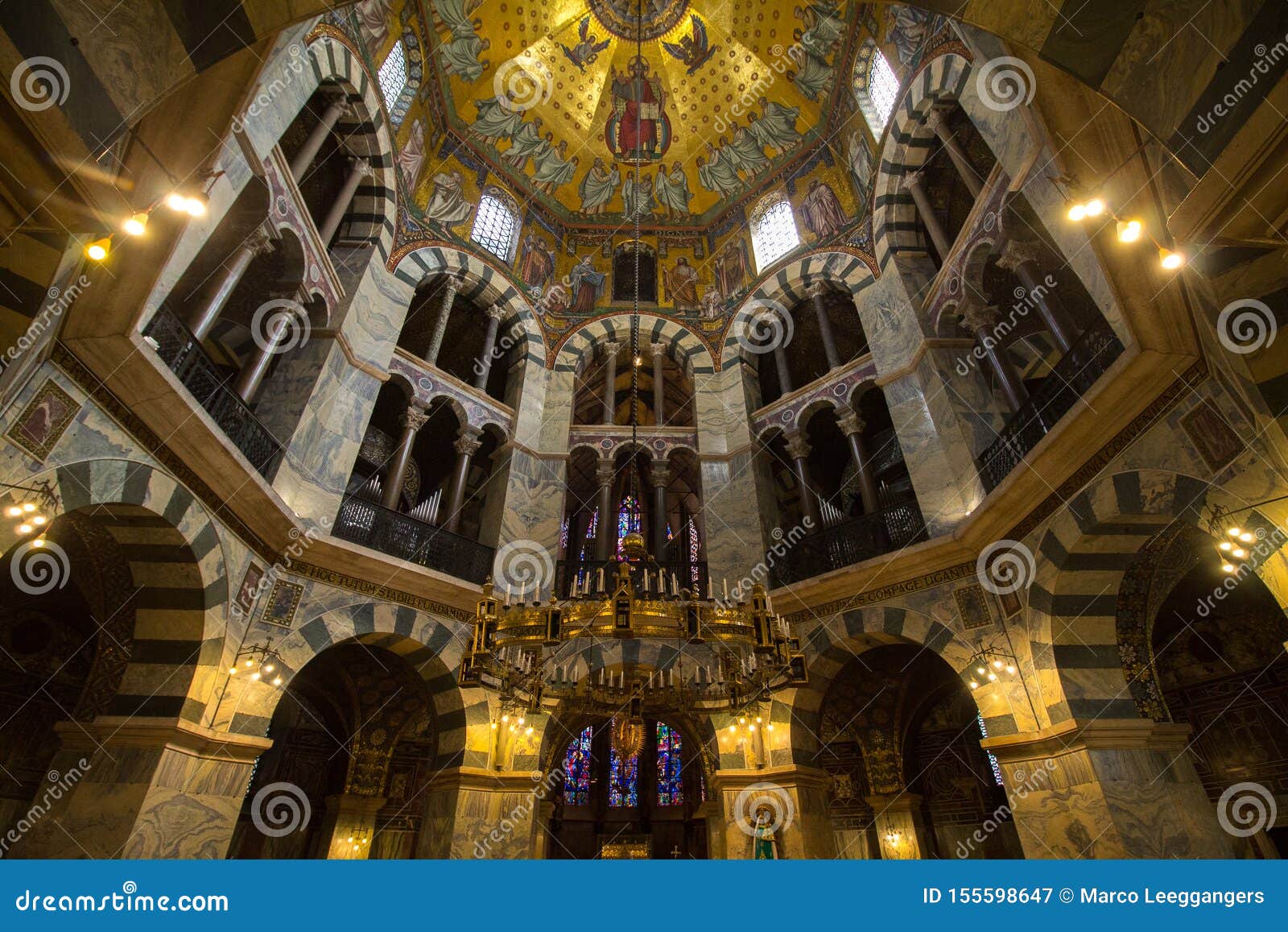Inside View of Dome Aachener Dom, Aachen Cathedral the Cathedral of Aix ...