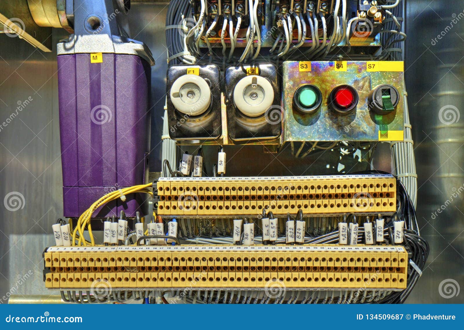 Inside View of Electrical Control Cubicle of High Voltage Disconnector ...