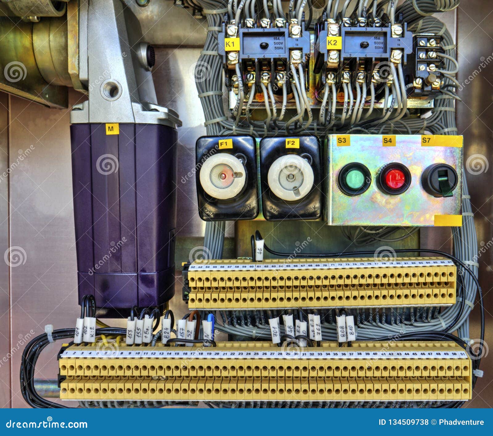 Inside View of Electrical Control Cubicle of High Voltage Disconnector ...