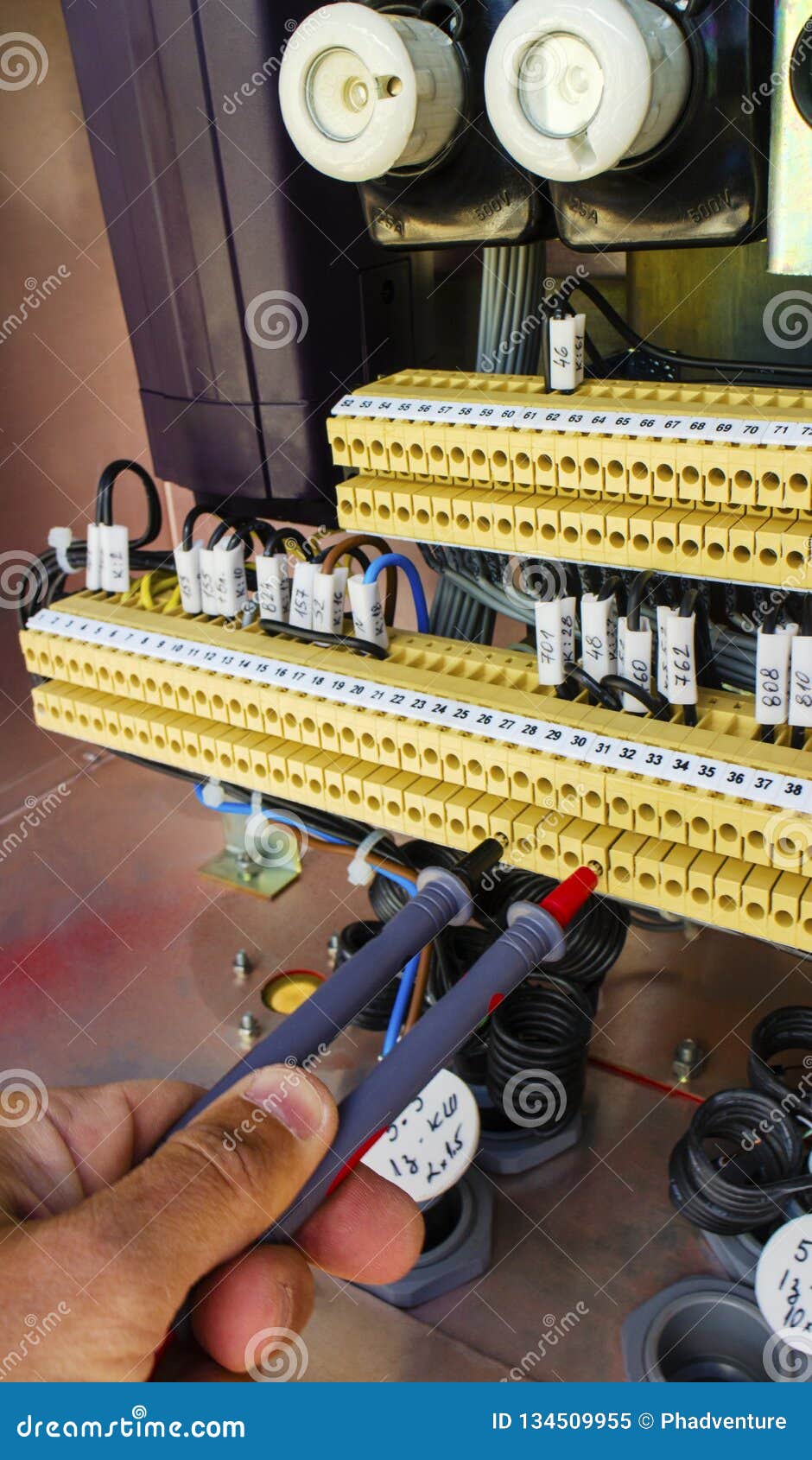 Inside View of Electrical Control Cubicle of High Voltage Disconnector ...