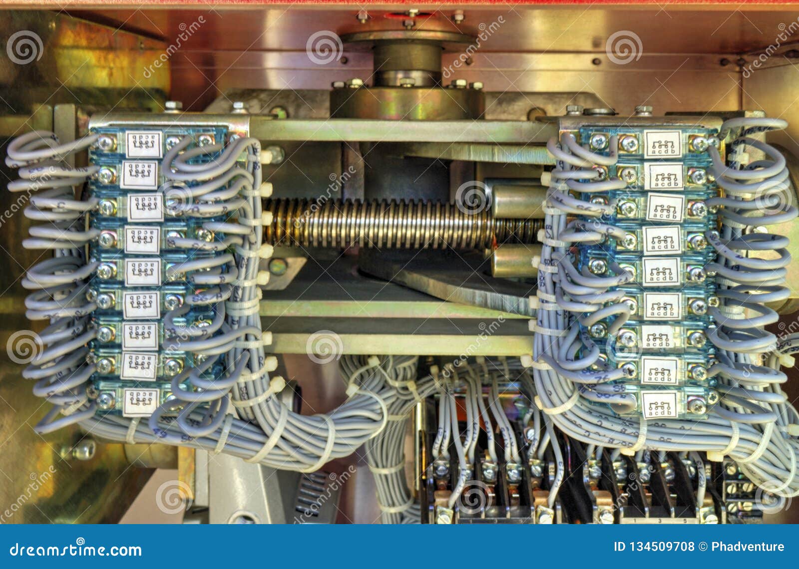 Inside View of Electrical Control Cubicle of High Voltage Disconnector ...