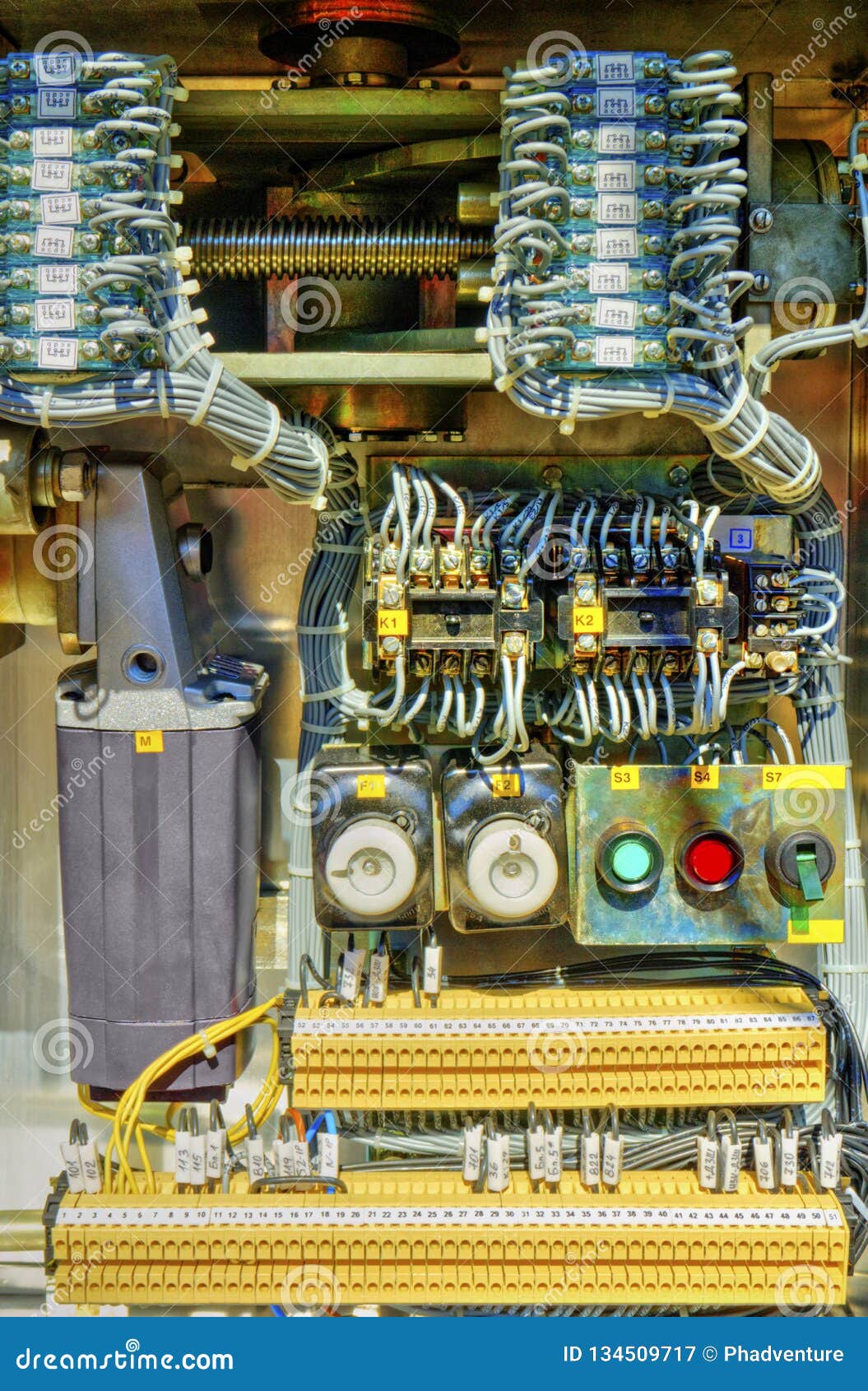 Inside View of Electrical Control Cubicle of High Voltage Disconnector ...