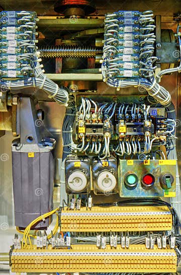 Inside View of Electrical Control Cubicle of High Voltage Disconnector ...