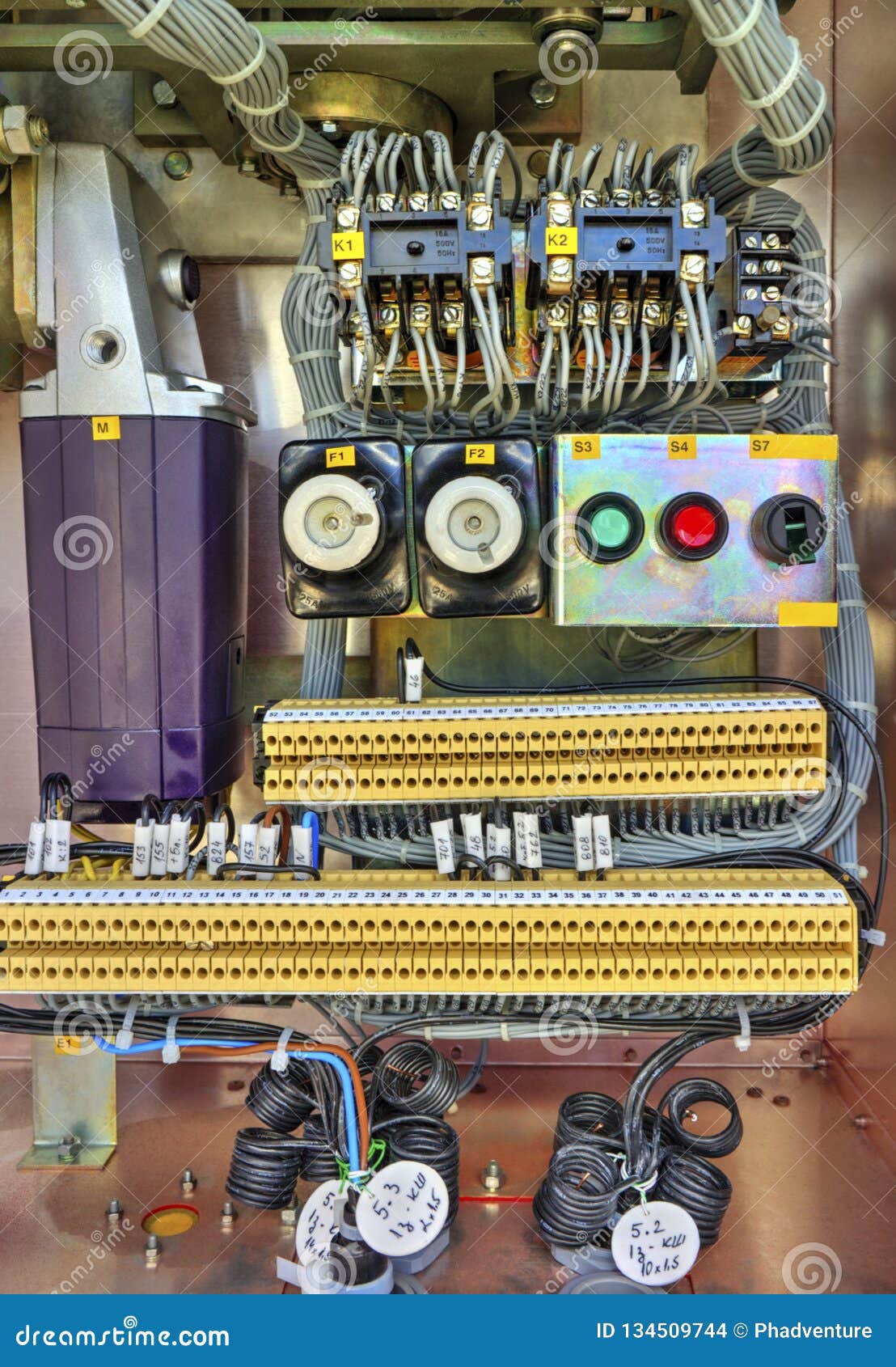 Inside View of Electrical Control Cubicle of High Voltage Disconnector ...