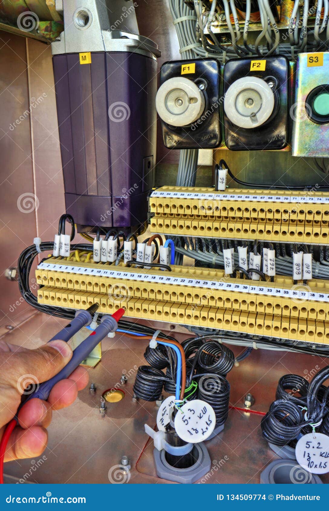 Inside View of Electrical Control Cubicle of High Voltage Disconnector ...