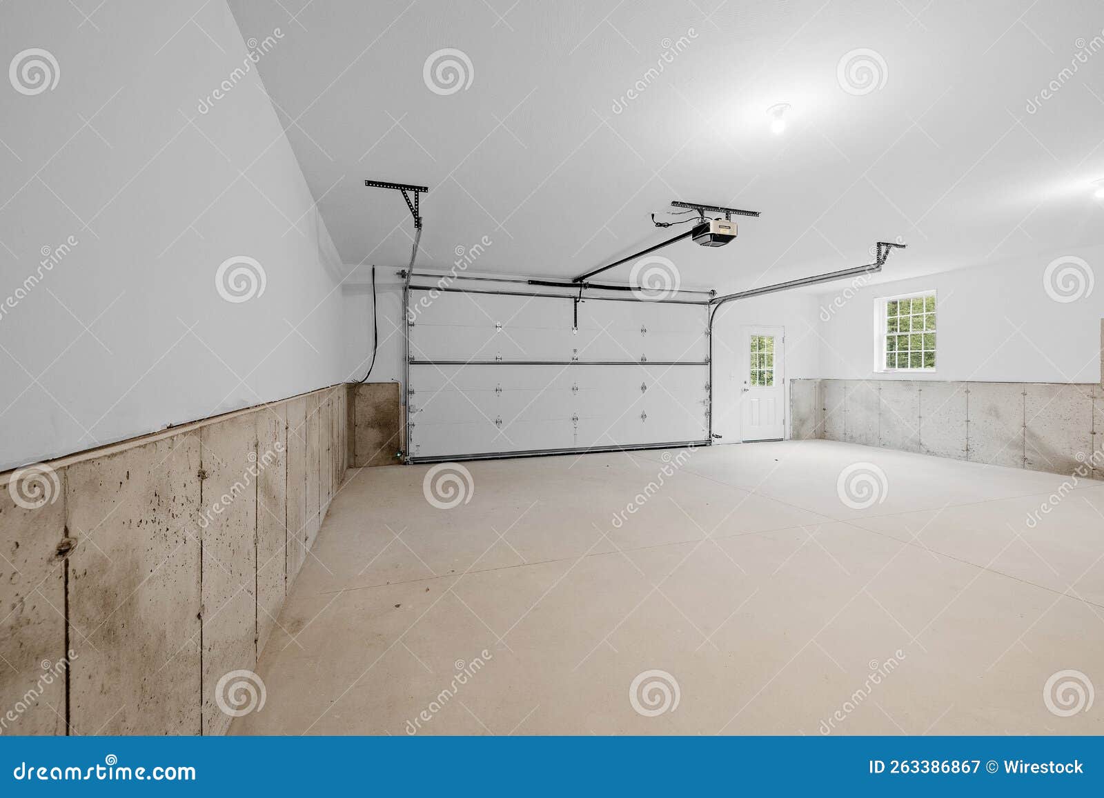Inside View of an Empty Room in a Newly Constructed House with White ...