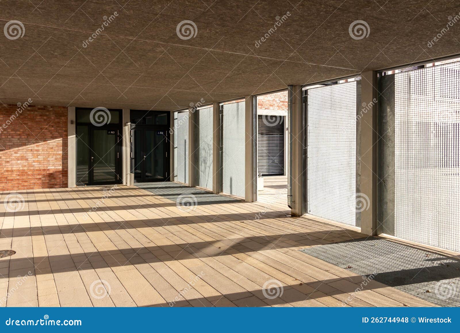 Inside View of an Empty Room of a Residential Building Illuminated with ...