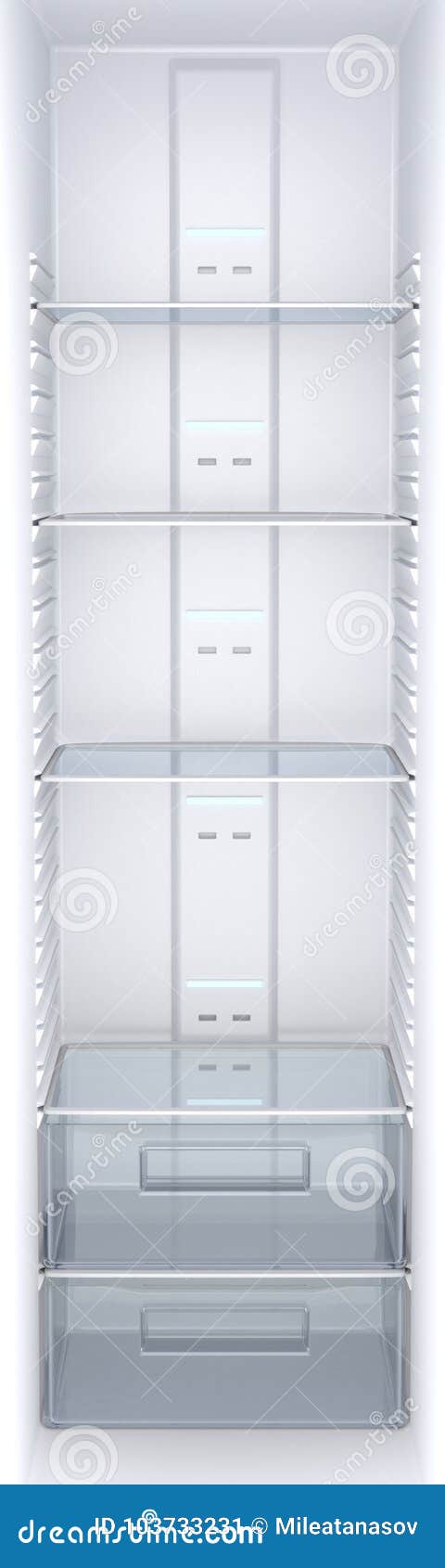Empty fridge stock illustration. Illustration of cold - 103733231