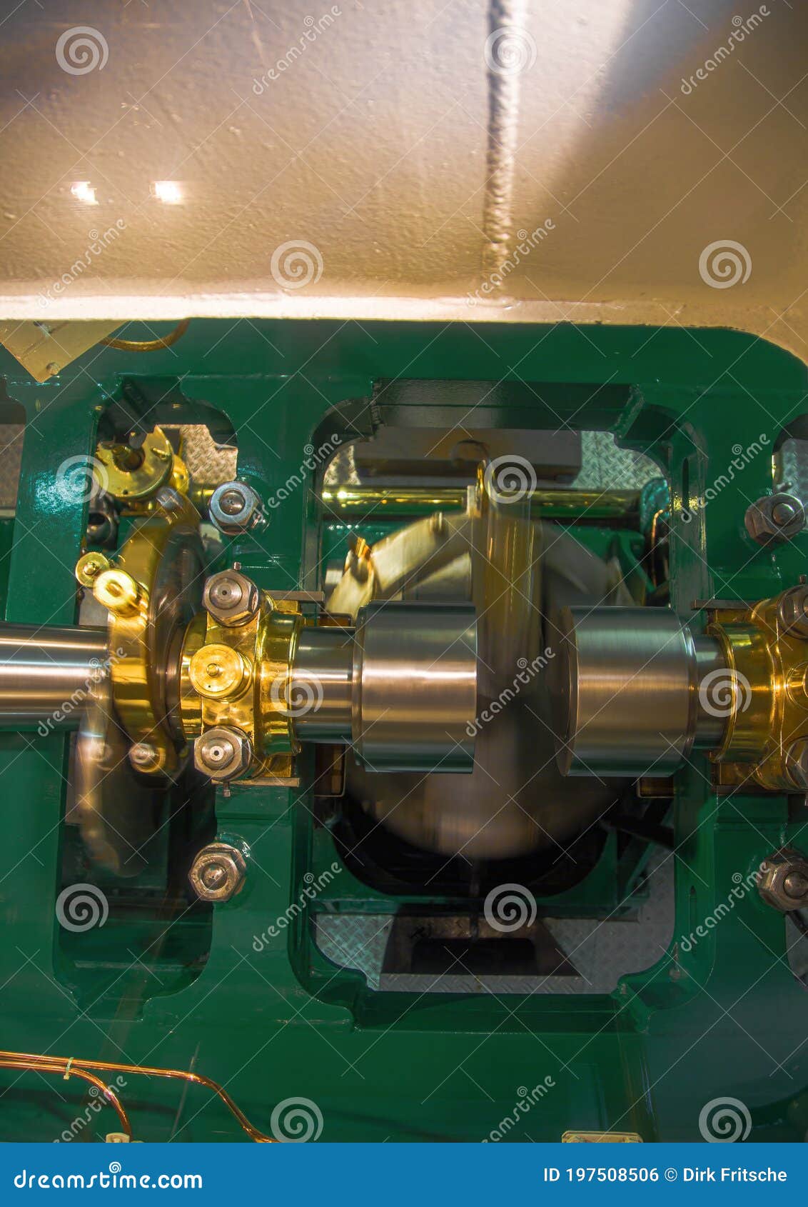 Inside View of an Engine of an Old Steamship on the River Elbe Stock ...