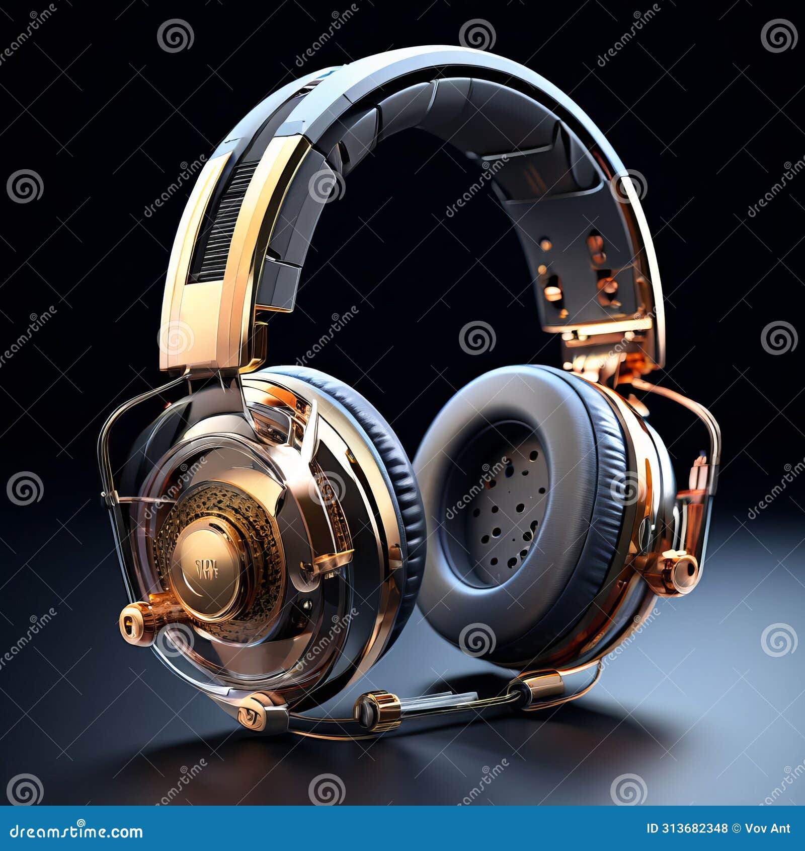 Inside View of Flat Headphones Stock Illustration - Illustration of ...