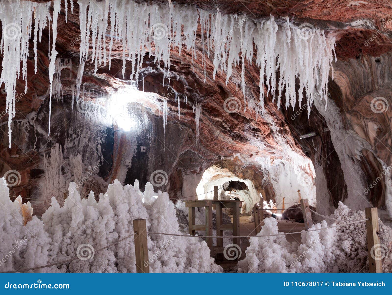 Inside View of Grotto at Salt Cave Stock Image - Image of crystal ...